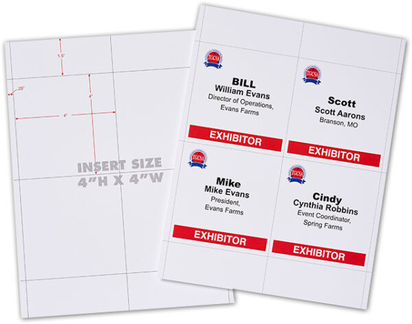 4x10 Laser Printed Name Badges: 100% Recyclable | KLEERTECH